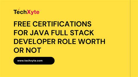 Free Certifications For Java Full Stack Developer Role Worth Or Not