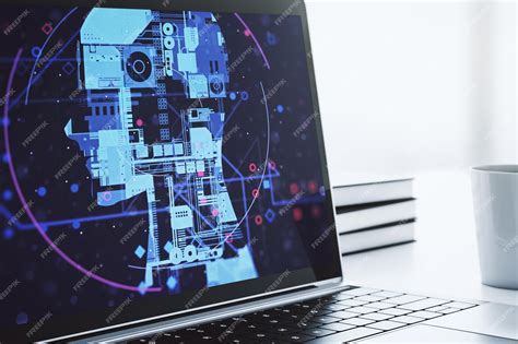 Premium Photo Modern Computer Monitor With Creative Artificial Intelligence Symbol Neural