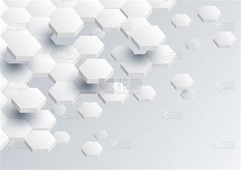 抽象三维六角形几何背景