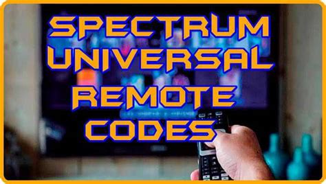 spectrum universal remote control codes and programming