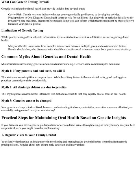 PPT Genetics And Your Smile The Role Of DNA In Dental Health PowerPoint Presentation ID