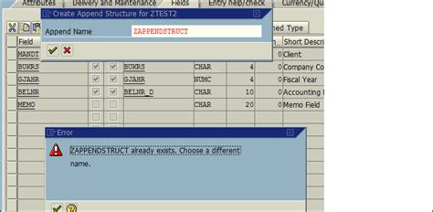 Abap 테이블 Append Structure 방법 Sap Space