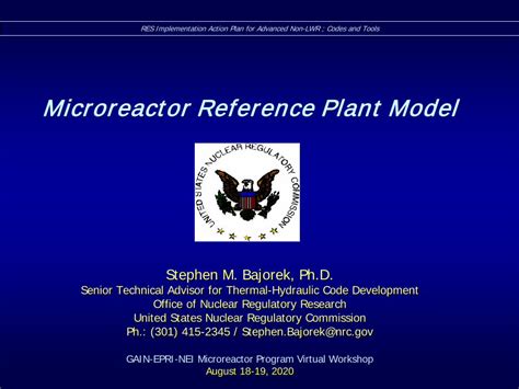 Pdf Microreactor Reference Plant Model Dokumentips