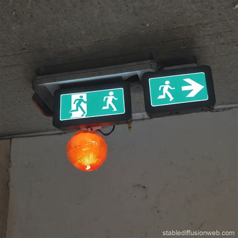 Led Direction Indicators For Evacuation Routes Stable Diffusion Online