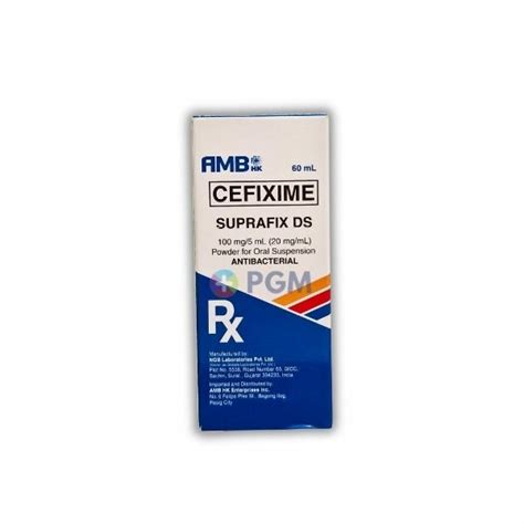 Cefixime 100mg 5ml 20mg Ml 60ml Syrup Philippine Generic Medicines