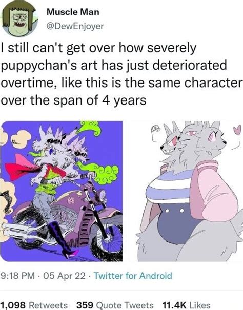 I Still Can T Get Over How Severely Puppychan S Art Has Just Deteriorated Overtime Like This Is