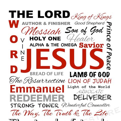 Names Of Jesus Art Etsy