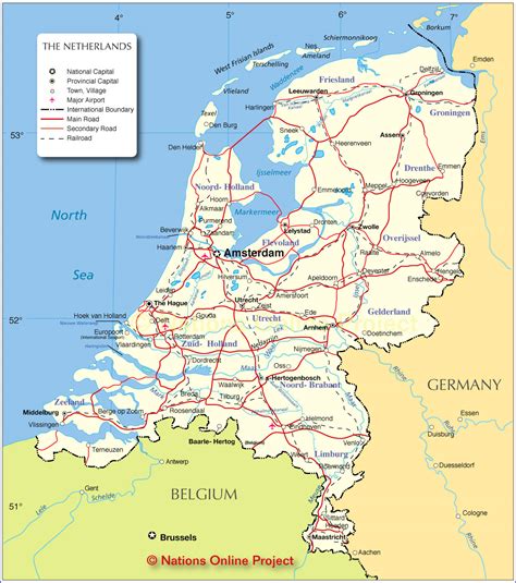 Political Map Of Netherlands Nations Online Project