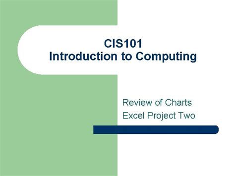 Cis 101 Introduction To Computing Review Of Charts
