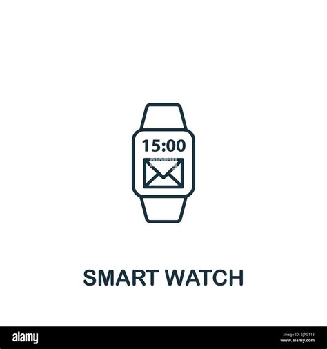 Smart Watch Icon Line Simple Icon For Templates Web Design And Infographics Stock Vector Image