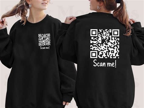 QR Code Sweater Custom QR Code Sweatshirt Hidden Message Code Sarcastic Sweatshirt Adult