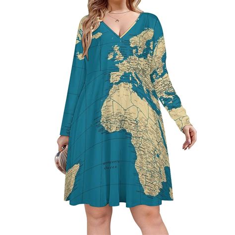 World Political Map With Countries Cities Roads Lakes And Rivers Long Sleeve Sexy Dresses For