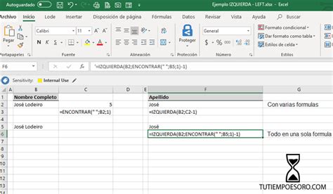 Como Usar La Función Izquierda De Excel Left Tu Tiempo Es Oro