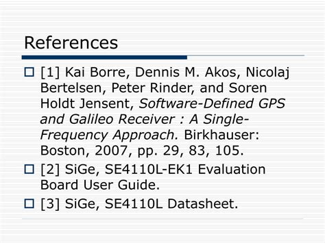 ppt implementation of a software based gps receiver powerpoint