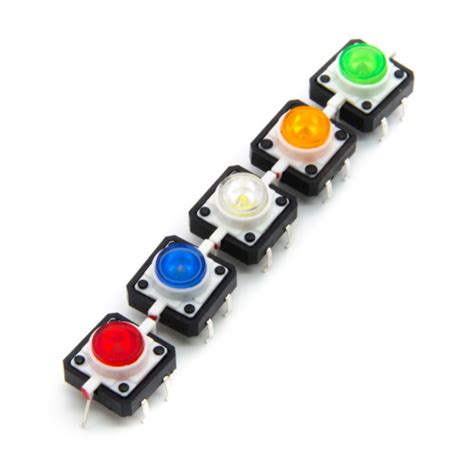 Led Push Button Button Set 5 Pieces Bastelgarage Electronics Online Store