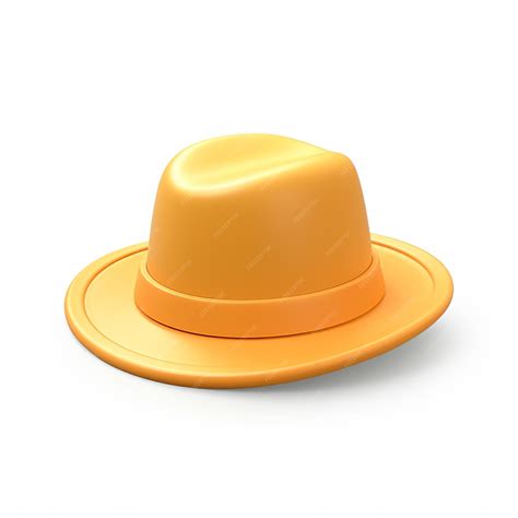 Premium Ai Image A Yellow Hat On A White Surface