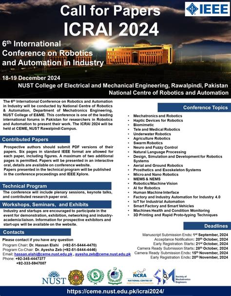 Hassan Elahi On Linkedin Ieee Icrai Conference Proceedings Scopus Robotics Automation Ai