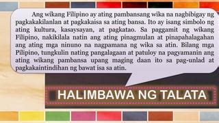 Talata Mga Uri Ng Talata At Mga Paraan Sa Pagpapalawak Ng Paksa Pptx