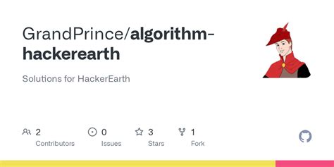 Github Grandprincealgorithm Hackerearth Solutions For Hackerearth
