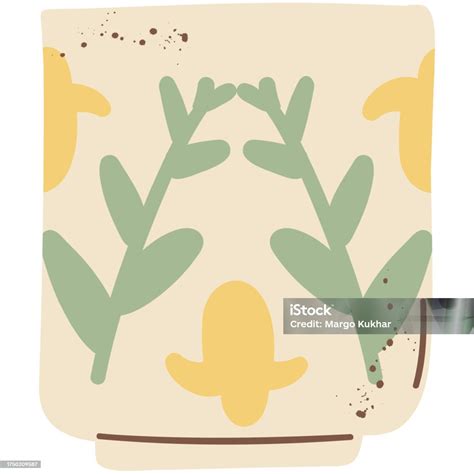 코티지코어 에스테틱 찻잔 손으로 그린 만화 빈티지 주방 도구 복고풍 커피 또는 찻잔 머그잔 장식용 세라믹 가옥 보유 요소