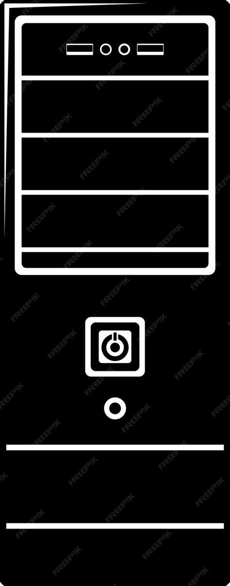 Premium Vector System Unit Icon In Flat Style Vector Illustration