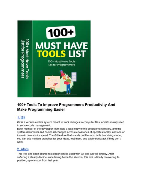 100 Tools To Improve Programmers Productivity And Make Programming
