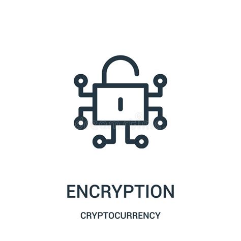 Encryption Icon Vector From Cryptocurrency Collection Thin Line