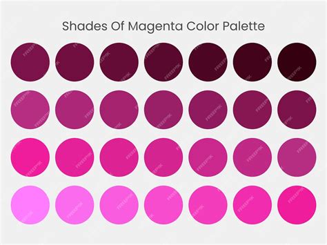 Trendy Shades Of Magenta Color Palette Free Vector Premium Vector