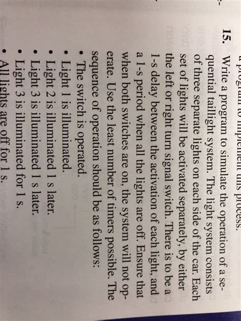 Solved 15 Write A Program To Simulate The Operation Of A