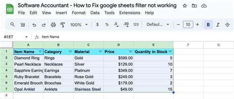 How To Fix Google Sheets Filter Not Working