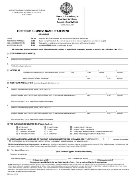 Fillable Online Attachment To Fictitious Business Name Statement For Fax Email Print Pdffiller