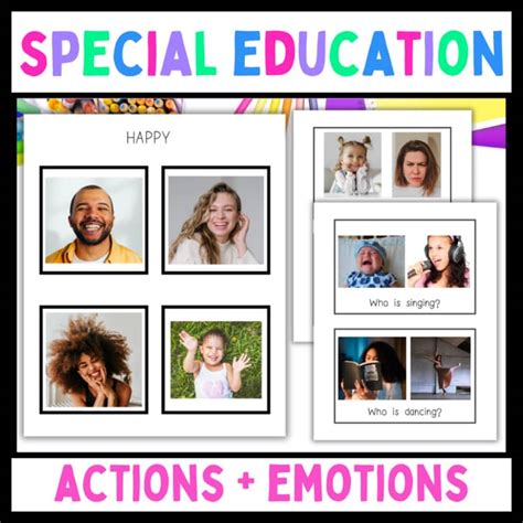 Bundle Labels Tacts Emotions And Actions Autism And Aba Picture Cards
