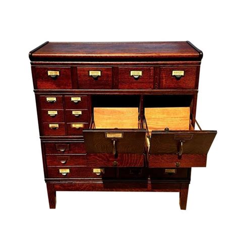 Early 20th Century Antique Arts And Crafts Tiger Oak Stacking File