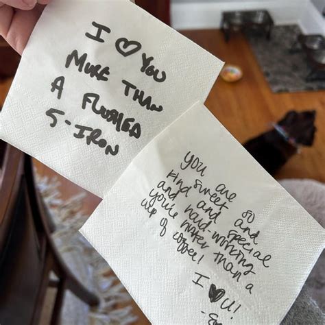 Custom Love Note Handwriting Napkins Personalized Handwritten Note