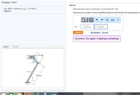 Solved Problem Link AB Is Rotating At W AB Rad S Chegg Com