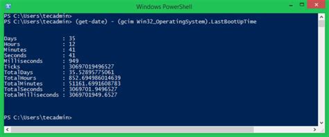 How To Check Computer Uptime In Windows Tecadmin