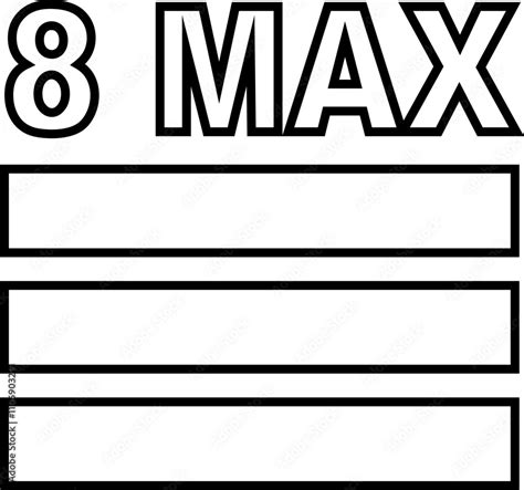 Maximum Stack Icon 8 Grade Vector Storage Rule Symbol For Good Vector