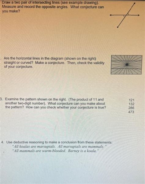 Solved Draw A Two Pair Of Intersecting Lines See Example