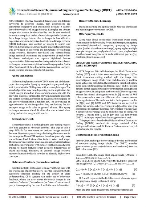 Irjet A Survey On Different Image Retrieval Techniques Pdf