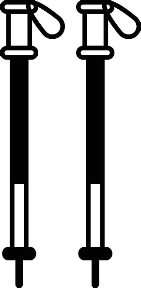 스키 폴 개념 스노우 보드 주식 벡터 아이콘 디자인 겨울 게임 요소 상징 스노우 보드 장비 표시 경쟁적인 스포츠 활동 스톡 일러스트 가루눈에 대한 스톡 벡터 아트 및 기타