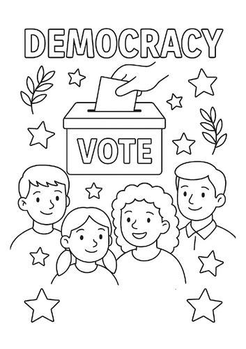 British Values Colouring Sheets Set Of 5 Posters For Ks1 And Ks2 Teaching Resources