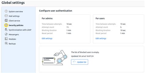 Configuring Authentication Restrictions In Dcimanager 6 — Ispsystem Instructions