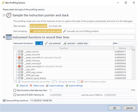 Profiling Rtx Based Projects With The Instrumenting Profiler Visualgdb Tutorials
