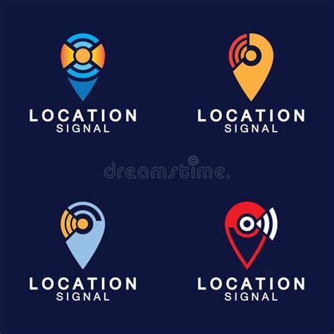 Pointer Map With Wifi Internet Signal Location Connection Icons Logo