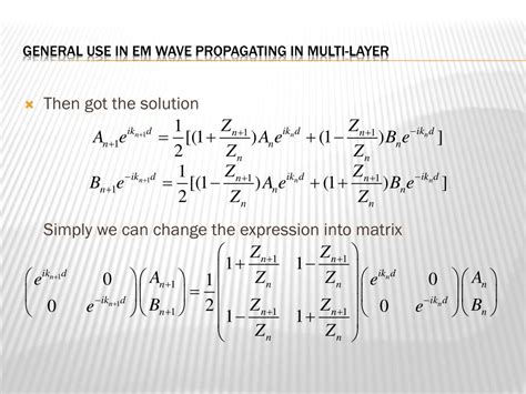 PPT Transfer Matrix Method In Solving EM Problem PowerPoint Presentation ID