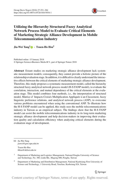 Utilizing The Hierarchy Structural Fuzzy Analytical Network Process Model To Evaluate Critical