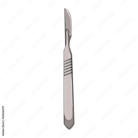 Health Scalpel Surgery Cartoon Health Scalpel Surgery Sign Isolated Symbol Vector Illustration