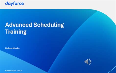 Dayforce Advanced Scheduling Training English Session