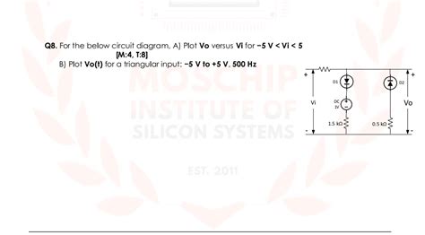 q8 for the below circuit diagram a plot v o versus v i for 5 text{