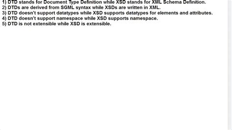 Dtd Vs Schema In Xml 5 Youtube